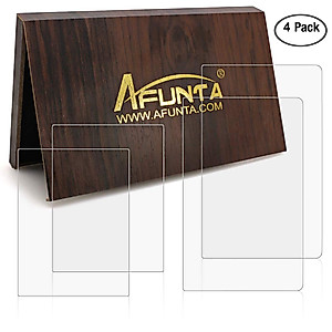 Screen Protector Compatible Nintendo New 3DS, AFUNTA 2 Pack (4 Pcs) Tempered Glass for Top Screen and HD Clear PET Film for Bottom Screen Accessory