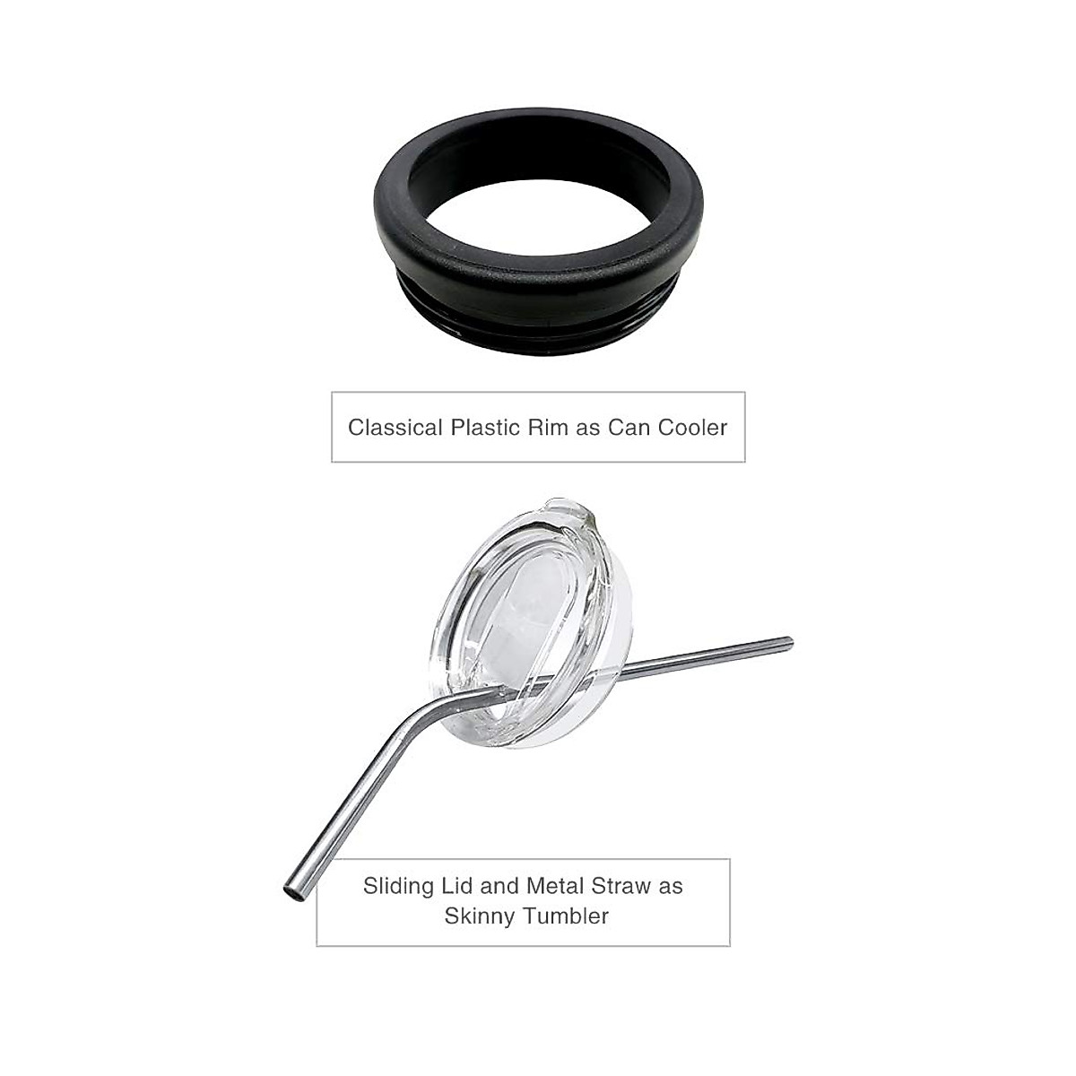 PYD Life Sublimation Blanks Tumbler Skinny Slim 12 OZ Straight Stainless Steel Can Cooler Insulater with 2 Lids and Metal Straw Sublimation Mugs Cups 4 Pack