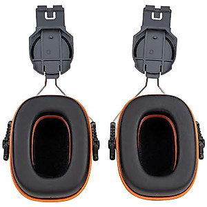 Klein Tools 60502 Earmuffs, Full Brim Hard Hat Attachment, 26dB Noise Protection, for Construction, Manufacturing, Maintenance, Woodworking