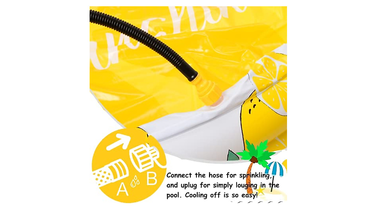 Float Joy 3-in-1 Kiddie Pool & Sprinkler 60" for Summer Outdoor Fun