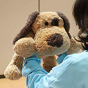 WEIGEDU Floppy Stuffed Dog Puppy Plush Toy, Huggable Beagle Labrador Retriever Stuffed Animal Dogs for Kids Girls Boys Baby Birthday Gift, 20 inch, Brown