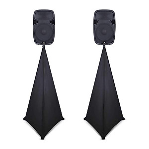PRORECK Speaker Stand Cover Tripod Stand Skirt Skrim 360 Degree Cover Black x 2