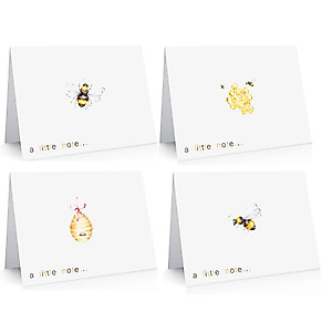 the lazy panda card company 20 Blank Cute All Occasion Bee Greeting Cards made from Recycled paper (Bee Note Cards)