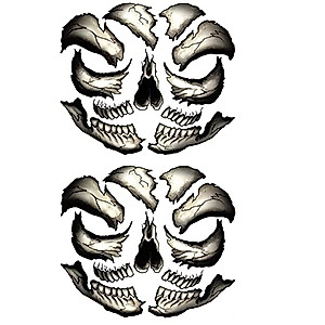 Halloween Realistic Temporary Costume Make Up Face Metallic Tattoo Kit Men or Women - (Mermaid) - 2 Kits