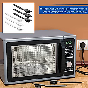 DOITOOL 10pcs Toothbrush Tiny Tool Blender Dish Deep White Scrubber Appliance Detail Keep Brushes Keyboard for Juicer Multipurpose Kitchen Micro Soy Crevice Gap Black Cleaning Cap