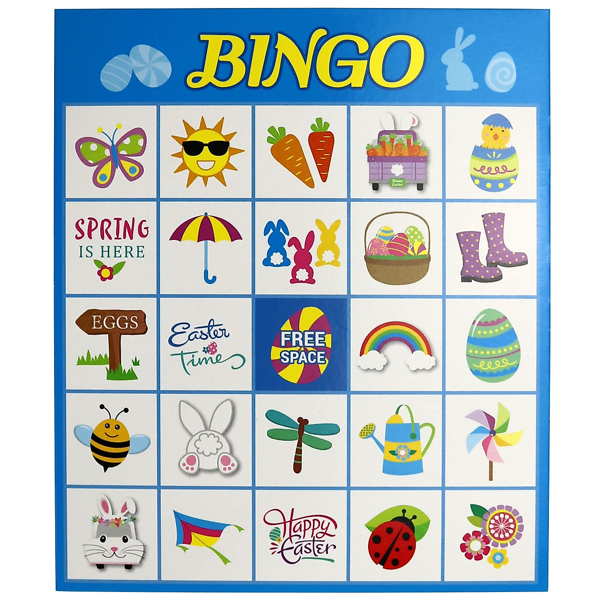 Iconikal Easter Bingo and Pin The Nose on The Bunny Game Set 32 Player