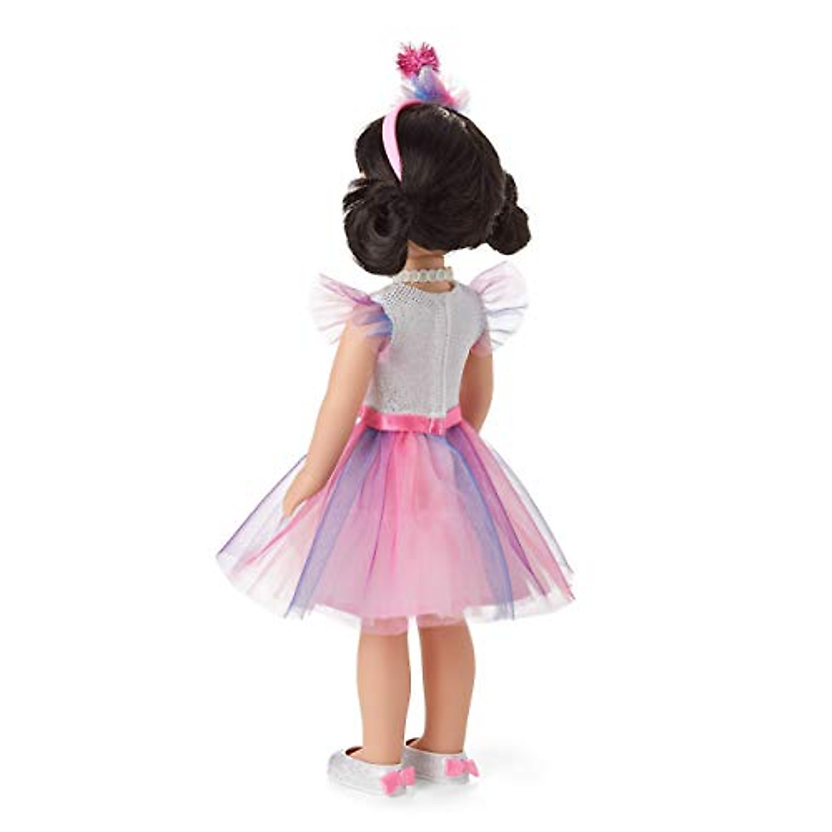 American Girl WellieWishers 14.5-inch Doll Rainbow Birthday Outfit with Headband, Necklace, and Shoes, For Ages 4+