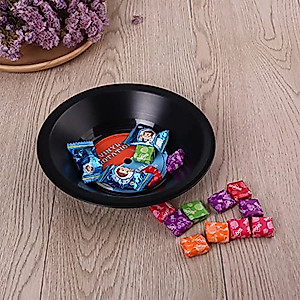 ULTNICE 2pcs Vinyl Record Shape Fruit Plate Plastic Snack Dessert Plate Key Storage Bowl Serving Platter for Bread Dessert Vegetables Candy Appetizer Potpourris