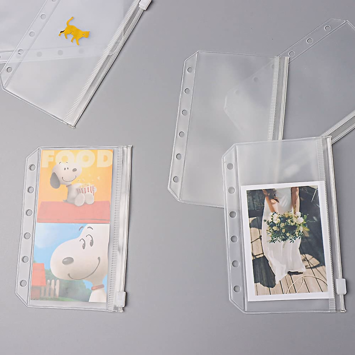 A7 Planner Binder, Rose Red PU Leather Binders with 6pcs Binder Dividers and 12pcs Zipper Binder Pouch Set, 6 Rings Snap Button Closure Loose Leaf Budget, Envelopes System, File Folders (Rose Red)