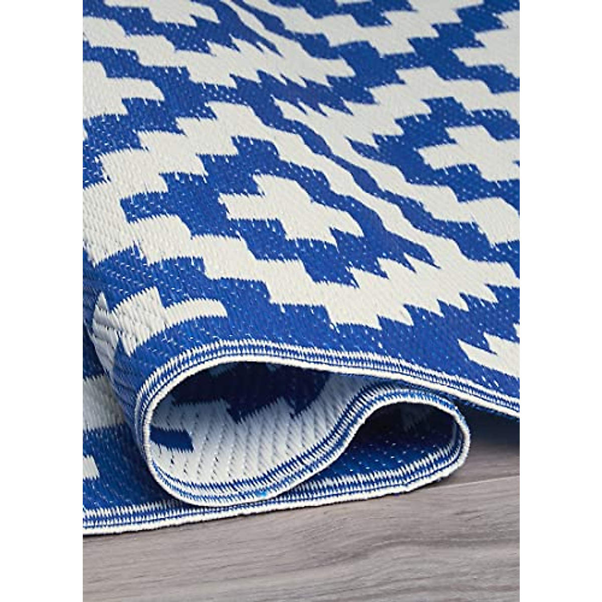 FH Home Reversible Floor Mat, 3 ft x 5 ft, Blue, 5 Feet