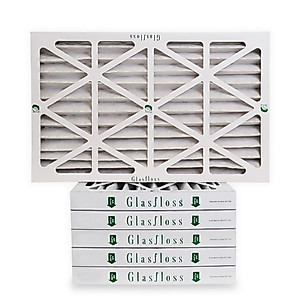 Glasfloss 20x25x2 Pleated Air Filter, ZL Series, MERV 10 - Actual Size: 19 1/2 x 24 1/2 x 1 3/4 (Box of 6)