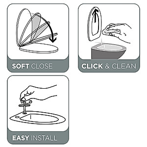 Tiger Burton Toilet Seat, Duroplast, White, 37.3 x 5.5 x 44.2 cm