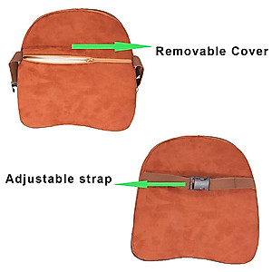 wo yuan Car Seat Headrest Neck Rest Cushion, Memory Foam Shoulder and Neck Rest Pillow for Pressure Relief (Brown)