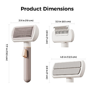 3 in 1 Long Hair Pet Grooming Kit, Long Hair Cat Brush, Pin Brush for Shedding, Undercoat Rake for Cats, Cat Detangler Brush, Pet Hair Removal Tool, Cat Brushes for Indoor Cats, Cat Comb,