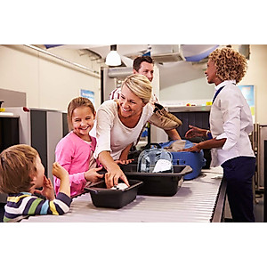 Water Resistant Clear Mini Backpacks for Beach, Travel - Stadium Approved Bag with Adjustable Straps (Black)