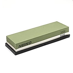 NEIKO 54003A Whetstone, Knife Sharpening Stone, 3000 & 8000 Grit, Coarse, 2 Side Sharpener Stone, Water Sharpening Stone Set, Scissor, Blade, Kitchen Knife Sharpener Stone, Wet Stone Sharpening Kit