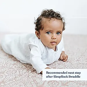 HALO Sleepsack, 100% Cotton Muslin Wearable Blanket, Swaddle Transition Sleeping Bag, TOG 0.5, Grey Open Circles, Medium, 6-12 Months