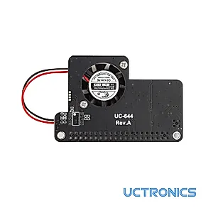 UCTRONICS PoE hat for Raspberry Pi, 5V 2.5A Max 802.3af Compliant, Mini Power Over Ethernet Expansion Board with Cooling Fan for Raspberry Pi 4B, 3B+
