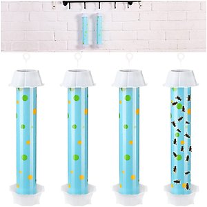 4 Pcs Sticky Fly Trap Fly Stick with Hanging Hook Adhesive Fly Catcher for Indoor Outdoor Trap Houseflies and Flying Insects Mosquito Bee Wasp Moth