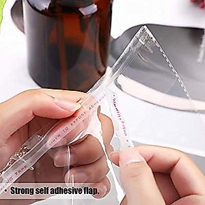 ericotry 100 Pcs 4 3/4in. X 6 1/2in. Clear Resealable Cello/Cellophane Bags Good for Bakery Candy Chocolate Candle Cookie Poly Bags Jelly Packaging Bags