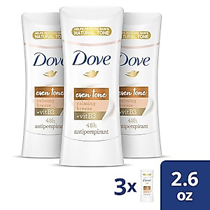 Dove Even Tone Antiperspirant Deodorant Stick Apple Blossom & Mango Butter 3 Count For Uneven Skin Tone 2.6 oz