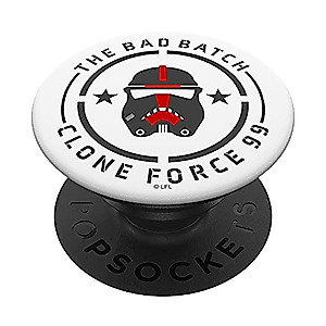 Star Wars: Bad Batch Clone Force 99 Helmet Red & Grey PopSockets Swappable PopGrip