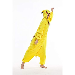 Sqlszt Animal Adult Onesie One Piece Cosplay Pajamas Jumpsuit Costume for Women Men Halloween christmas M Yellow