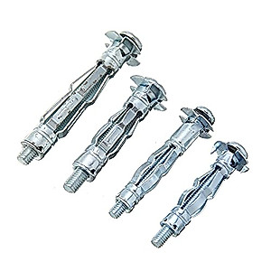 Expansion Screw, Stainless Steel Expansion Bolts, Screws, Screws,Expansion Bolts Hollow Wall Anchor Metal Setting with M4 M5 Mixed Screw Set Cavity Plasterboard Fixing Car Body Repair Tool