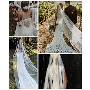 Passat Austrian Rhinestones Bridal Veil Crystals Wedding Veil Beaded Veils For Brides 1T3M Cathedral Ivory Bridal Veils For Wedding Gifts