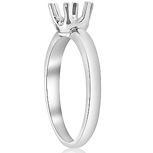 P3 POMPEII3 White Gold Solitaire Semi Mount Engagement Ring Setting - Size 6