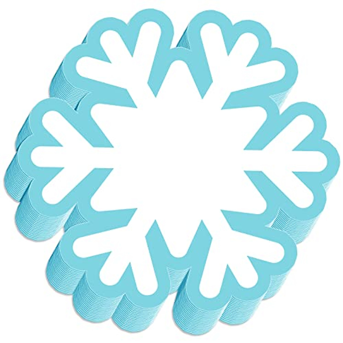 Geyee 100 Pcs Snowflake Cutouts Bulk Winter Bulletin Board Cutouts Decorations Paper Snowflakes DIY Snowflake Cutouts for Kids Classroom Party Supply(3.5 Inch)