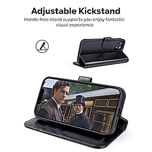 OCASE iPhone 14 Plus Wallet Case, Durable PU Leather Flip Folio Case with 3 Card Holders, RFID Blocking, Shockproof TPU Inner Shell, Protective Phone Cover Women Men for iPhone 14 Plus 6.7 Inch, Black