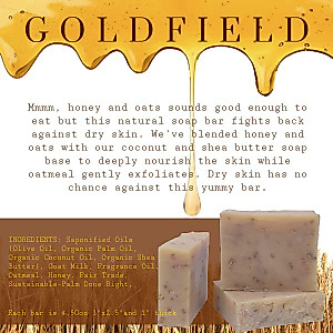 Salo Soap's Natural Womens Bar Soap Body Wash with Goat Milk Soap, Vanilla, Floral, Honey Oatmeal, Brown Sugar, Fig Coconut Oil, Olive Oil, Fragrance Oils, Shea Butter, face soap, whole body soap