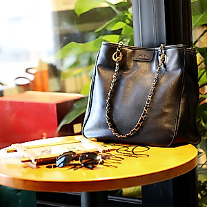 Women's Top Handle Handbag, Shoulder Bag, Ladies Work or Casual Soft PU Leather Handbag and Carry Purse