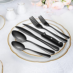 73-Piece Silverware Set with Flatware Drawer Organizer, AIKWI Stainless Steel Cutlery Set Service for 12, Tableware Eating Utensils with Steak Knives, Dishwasher Safe, Mirror Polished & Heavy Duty