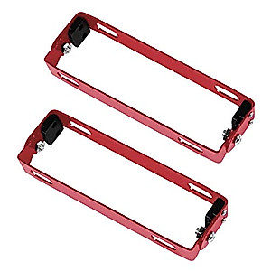 Garneck Car Mount Car Bling Accessories 2pcs License Plate Holder Adjustable Alloy Motorcycle License Holder Rear License Holder for Motorcycle Motorbike Red Car Stands Car Accesories