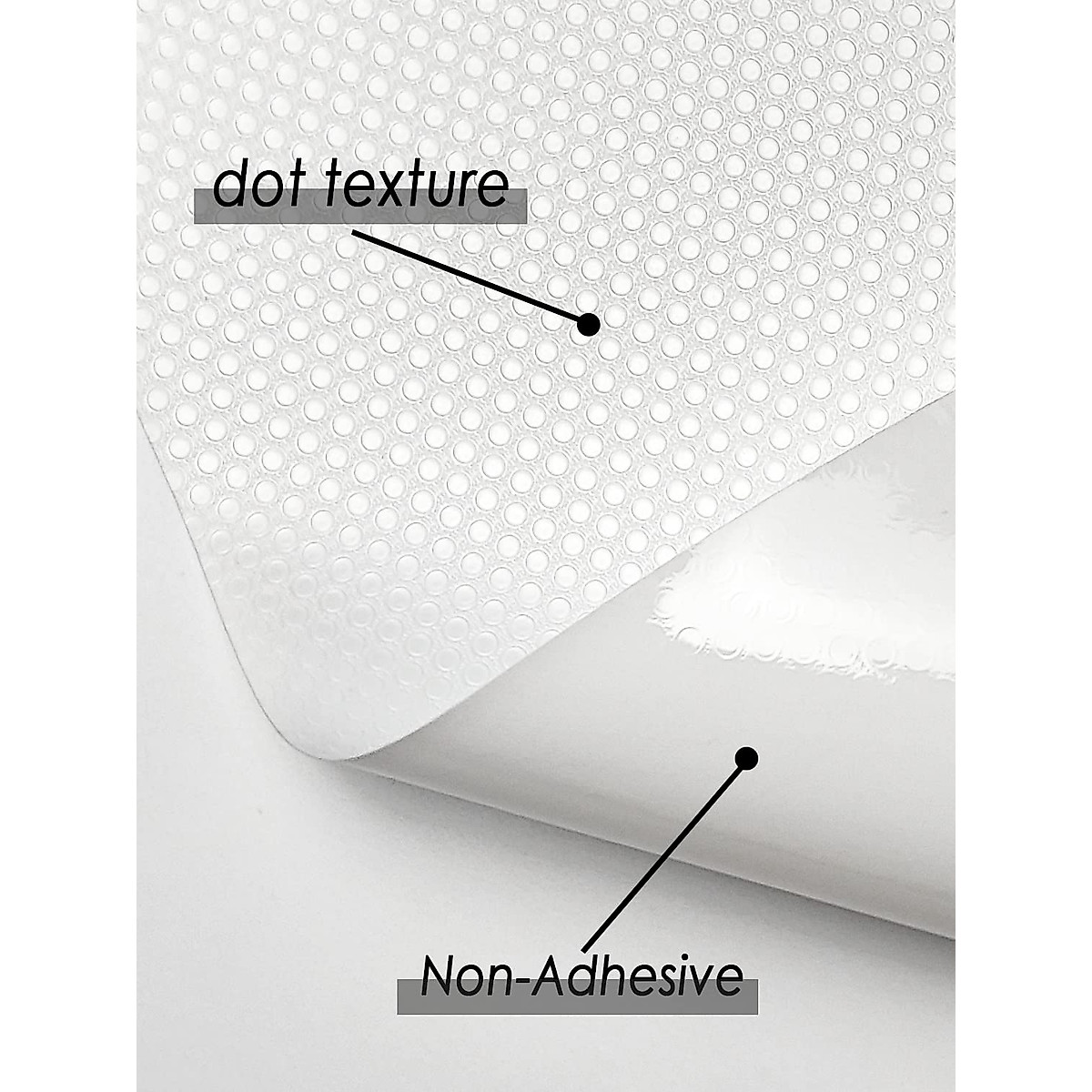 SMAYHO Shelf Liner, 17.7 Inch x 10 FT Non Adhesive Cabinet Liner, Washable & Durable Drawer Liner, Non-Slip Shelf Liners for Kitchen Cabinets, Shelves, Drawers, Refrigerators - White