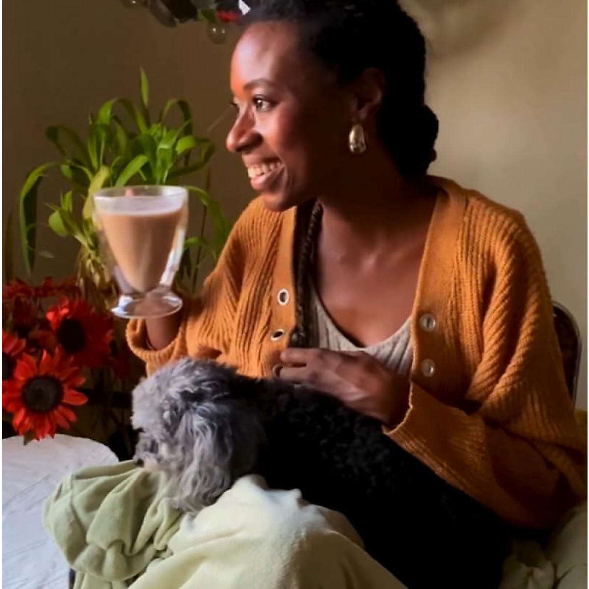 Sister.ly Drinkware Double Wall Glass Coffee Cups, Insulated Glass Coffee Cups, Set of 2, 12 ounces (Clear)