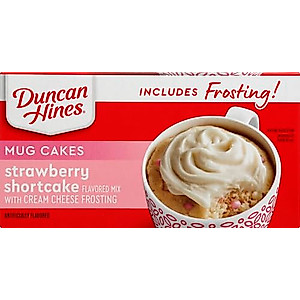 Duncan Hines Mug Cakes Strawberry Shortcake Flavored Mix with Cream Cheese Frosting, 13.3 oz