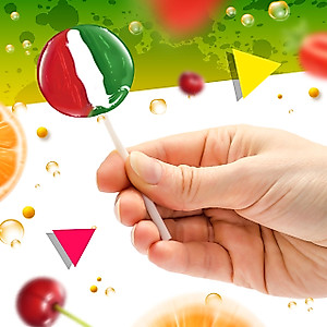 Flat Lollipops Assorted Fruit Flavors Hard Candy (2 Pound Box - Approx. 80 Count)