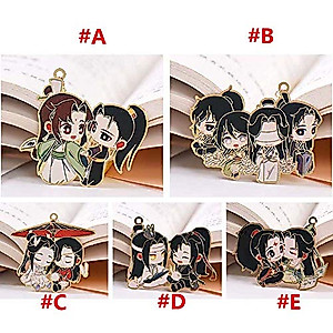 Mo Dao Zu Shi Metal hollowing Bookmark, Bookmark Vintage Chinese Style Hollow Book Markers, Wei Wuxian LAN Wangji Metal hollowing Bookmark(C)