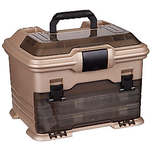 Flambeau Outdoors T4 Smoke Multiloader, Portable Fishing & Tackle Storage Box, Gold/Black