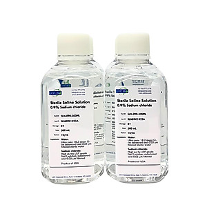 0.9% Normal Saline Solution - 0.22um Filtered and Sterile - Four Pack: 4x500mL Bottles (2000mL Total)