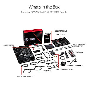 ASUS ROG Maximus XII Extreme Z490 (WiFi 6) LGA 1200(Intel 10th Gen) EATX Gaming Motherboard (16 Power Stages, 10 G & Intel 2.5G LAN, Fan Extension Card & ThunderboltEX 3-TR Card, 2” Livedash OLED)