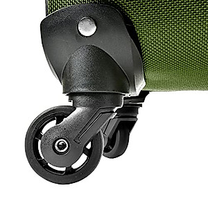 U.S. Traveler Rugged Fabric Expandable Carry-on Luggage Set, Green, 4 Wheel