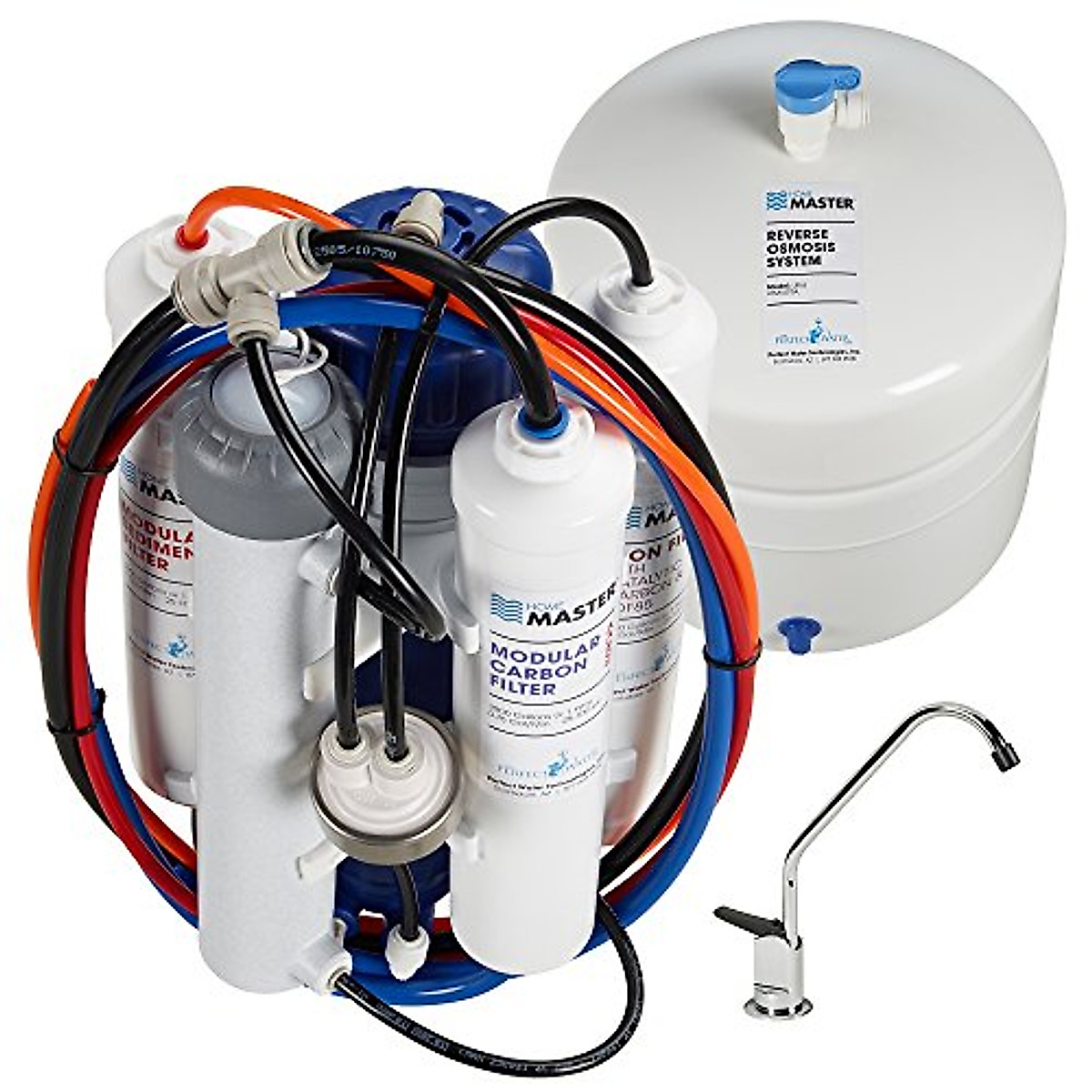 Home Master TMULTRA Ultra Undersink Reverse Osmosis Water Filter System; 4.5second Fill rate, City or Well Water, Iron pre-filtration, UV Sterilizer, EPA 97952-AZ-1, 5-year limited parts coverage