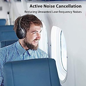 Avantree HT5006 & Aria - Wireless Headphones Earbuds for TV Watching w/Bypass Bluetooth Transmitter & Bluetooth 5.0 Active Noise Cancelling Headphones with No Audio Delay with theTransmitter