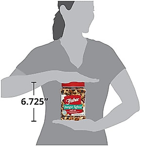 Fisher Snack Hunger Fighter Trail Mix, 38 Ounces, Peanuts, Almonds, Dried Sweetened Cranberries, Soy Nuts