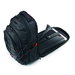 Samsonite Tectonic PFT Laptop Backpack, Black/Red, 17-Inch