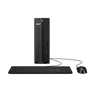Acer Aspire XC-895-UR11 Desktop | 10th Gen Intel Core i3-10100 4-Core Processor | 8GB 2666MHz DDR4 | 1TB 7200RPM Hard Drive | 8X DVD | Intel Wireless Wi-Fi 6 | Bluetooth 5.1 | Windows 10 Home